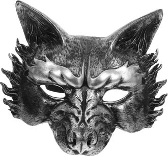 SOLUSTRE Realistische Wolf Halbgesichtsmaske Halloween Maske Tier Maskerade f&uuml;r Erwachsene M&auml;nner Frauen Cosplay Party Kost&uuml;m mit Authentischen Details und Vie
