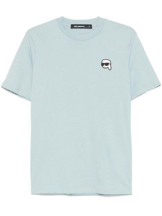 Karl Lagerfeld T-Shirt mit Karl Ikon-Patch - Blau