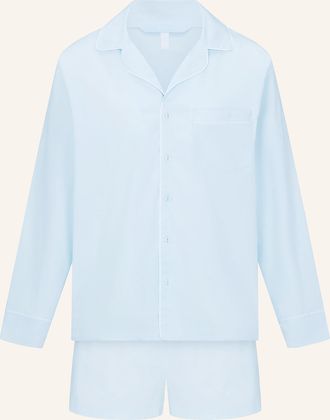 SKIMS Skims Shorty-Schlafanzug Cotton Poplin Sleep blau