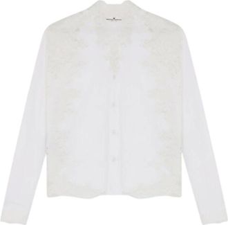 Ermanno Scervino Femme, Blouses et Chemises, Blanc, Taille: 42 FR Chemise &agrave; manches longues