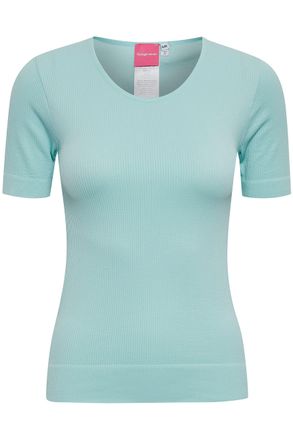 The Jogg Concept JCSAHANA Damen T-Shirt Kurzarm Shirt Rundhalsausschnitt gerippt mit Stretch Tight Fit, Größe:L/XL, Farbe:Plume (134809)