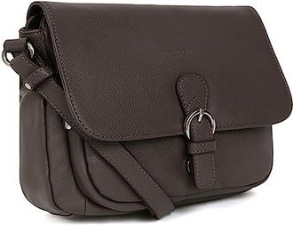 Pellet Sac porté travers - Compatible téléphone portable - Pour Femme - Collection Confort - Taupe - En cuir de vachette grainé