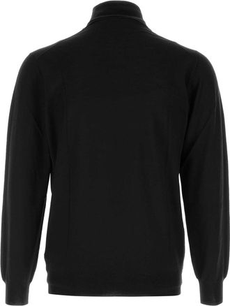 Fedeli Virgin Wool Turtleneck Sweater - Black