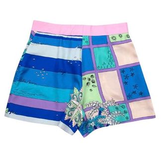 Emilio Pucci Silk Printed Shorts Size XXS