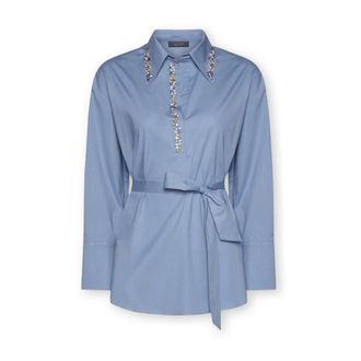 Elena Miro Damen, Blusen & Hemden, Blau, 2XLGr&ouml;&szlig;e