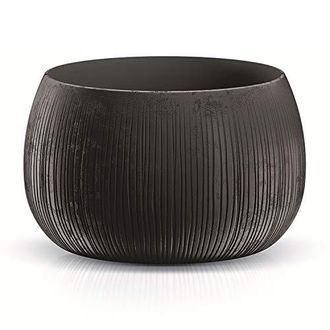 Prosperplast Beton Kunststoffschale mit Tank in Zementfarbe Schwarz, 30 (H) x 47,8 (T) cm