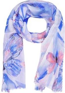 Queen Helena Foulard Léger Fantaisie Foulard Doux Coloré Casual Femme SC024-3, SC024-5 Bleu, Taille unique