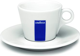 LavAzza Lavazza Cappuccino Tassen 160 ml - Set mit 6 Tassen aus Porzellan, ohne Untertassen