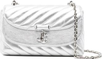 Jimmy Choo London Femme, Sacs, Gris, Taille: ONE Size Curve Mini Quilted Crossbody