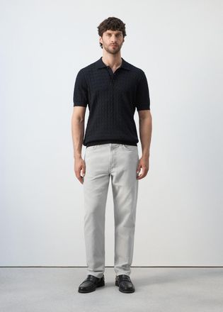 Mango Jean Lori tapered-fit gris glac&eacute; - Homme - 38 - MANGO MAN