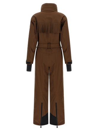 Moncler Fringed Technical Polyamide Ski Suit - Brown