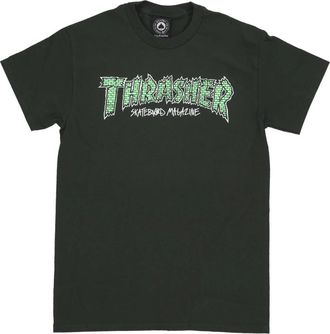 Thrasher Gr&uuml;nes Herren Tee Kurzarm - - Tops - unisex - Gr&uuml;n - M