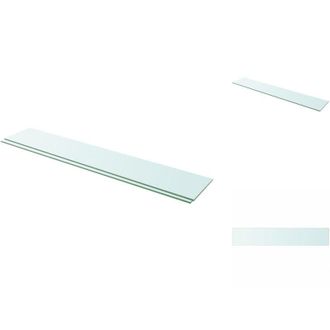 vidaXL Regalb&ouml;den 2 Stk. Glas Transparent 110x20 cm - Wandregal - Glasregal - Regalboden - Regalplatte - Dekorationselement