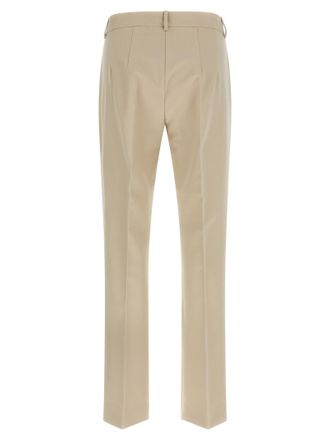 Max Mara Womens Beige Cotton Cropped Pants
