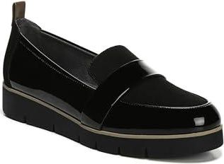 Dr. Scholls Shoes Femme Webster Mocassin, Black Patent Microfiber, 41.5 EU Large