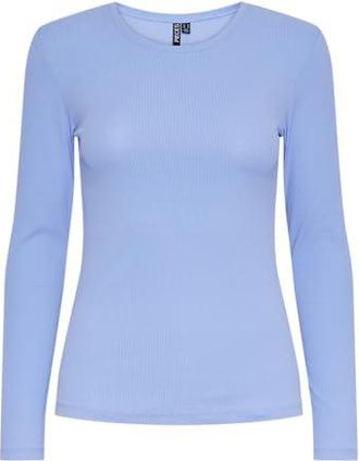 Pieces PCRUKA LS Top Noos T-Shirt À Manches Longues, Hydrangea, M Femme