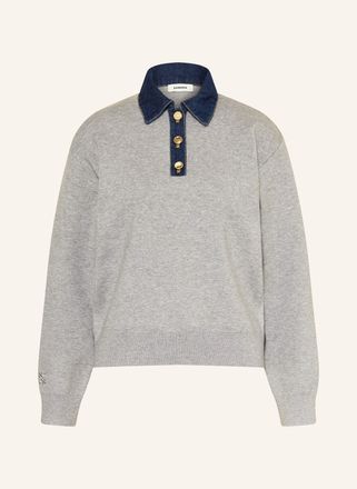 Sandro Sandro Pullover Im Materialmix grau