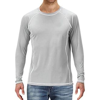 Generic Sweat-shirt de bodybuilding à manches longues pour homme, coupe ajustée, pour entraînement, gym, course à pied, cyclisme, fitness, vêtements de sport,