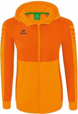 Erima Damen Six Wings Trainingsjacke mit Kapuze (1032223), New orange/orange, 36