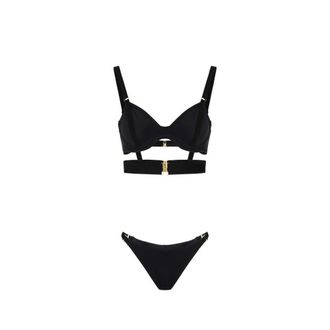 Elisabetta Franchi Damen, Bademode, Schwarzk, XLGr&ouml;&szlig;e