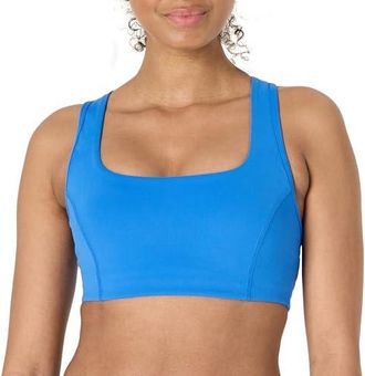 Amazon Essentials Soutien-Gorge de Sport Active FormFlex Ultra Doux, Dos Nageur et Encolure Carrée, Soutien Léger Femme, Bleu Océan, XXL