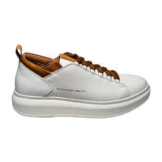 Alexander Smith Homme, Chaussures, Blanc, Taille: 42 EU Pelle Baskets
