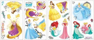 RoomMates Disney Freundschaft Prinzessinnen Wandtattoo, Mehrfarbig