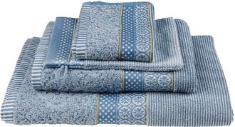 Pip Studio Gästehandtuch Set/3 Soft Zellige Blau/Grau 30X50cm