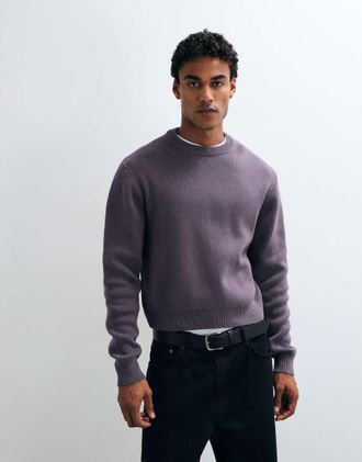 Weekday pull en prune fonc&eacute; poudr&eacute;-VIOLET