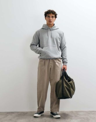 Arket Premium Hoodie aus reiner Baumwolle, schwer, in Grau
