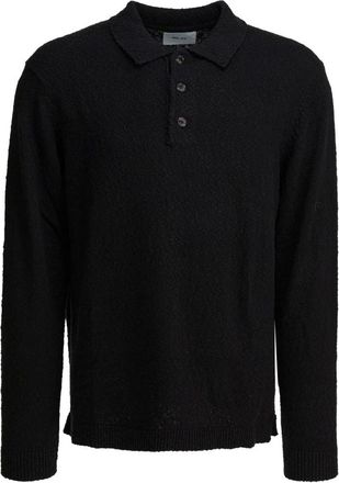 Nn.07 Nn07, Homme, Pulls, Noir, Taille: L Chemise Polo en Maille Textur&eacute;e