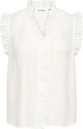 Co'Couture Femme, Tops, Blanc, Taille: 40 FR Hauts sans manches
