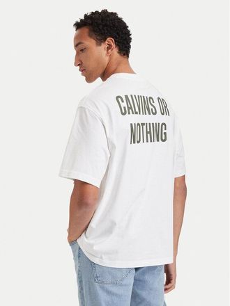 Calvin Klein Jeans T-Shirt Calvins Or Nothing LV04RH825G Wei&szlig; Regular Fit