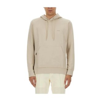 HUGO BOSS Jersey-Kapuzenpullover mit Logo-Applikation - - Sweatshirts & Hoodies - Herren - Beige - 2XL