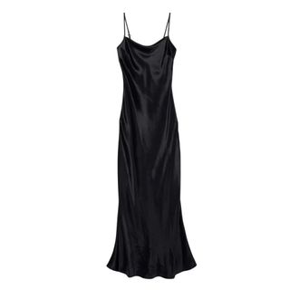 Áeron Femme, Robes, Noir, Taille: 42 FR Robe Maxi Noire avec Dos Ouvert