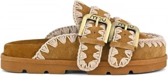Mou Femme, Chaussures, Brun, Taille: 36 EU Low Bio Sabot Two Buckles