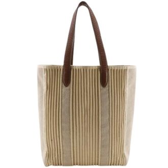 Herm&egrave;s Pre-owned Toile sacs-ports-paule - Femme - Pre-owned - Beige - Taille: ONE Size