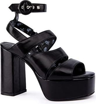 Lamoda Femme Girl from Mars Chaussures de Court, Black PU, 40 EU