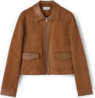 Motivi Femme, Vestes, Brun, Taille: 46 FR Blouson court avec zip et poches