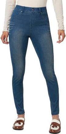 Hue Legging en Jean Taille Haute Ultra-Doux Bonneterie, Steely Blue Wash, S Femme