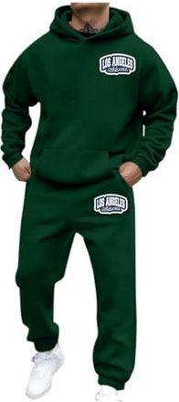 Generic Surv&ecirc;tement pour homme - 2 pi&egrave;ces - Baggy - En coton - Confortable - Chaud - Sweat &agrave; capuche et pantalon de jogging - Tenue de loisirs - Fitness - Gym