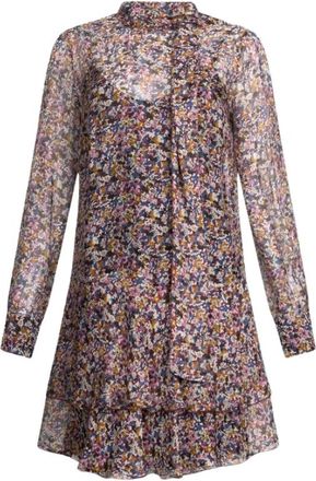 Liu Jo Femme, Robes, Multicolore, Taille: 40 FR Mf5001 T2559.M9993 Robe en mousseline de soie &agrave; fleurs