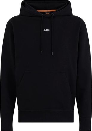 HUGO BOSS Homme, Sweatshirts et sweats &agrave; capuche, Noir, Taille: L SweaT-shirt en coton avec capuche et logo