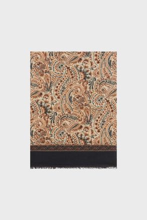 Gerard Darel Echarpe &agrave; motifs indiens en laine - RAPHAELA - Naturel