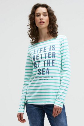 soccx Rundhalsshirt mit U-Boot-Ausschnitt