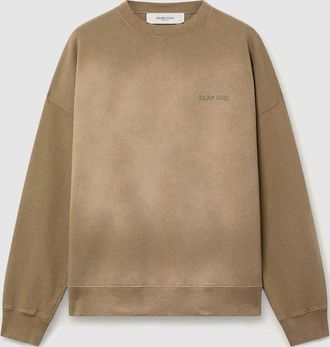 Golden Goose Sweatshirt Journey Bleached Washed Beige