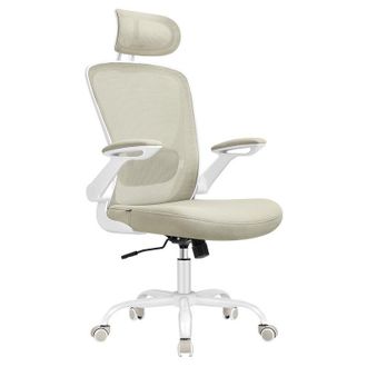 Songmics Songmics - Chaise Bureau Ergonomique, Tissu en Maille, Support Lombaire, Appui-t&ecirc;te, M&eacute;canisme &agrave; Bascule, Assise Large de 53 cm, Accoudoirs