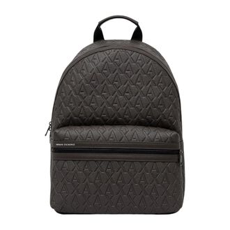 A|X Armani Exchange Rucksack mit Pr&auml;gung und Rei&szlig;verschlusstasche vorne - - Bags - Herren - Braun - ONE SIZE