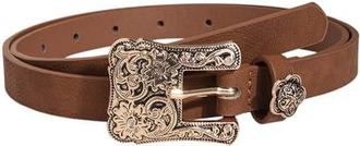 Generic Ceintures Femme - Ceinture pour Femme D&eacute;contract&eacute;e et &Eacute;l&eacute;gante avec Motif Sculpt&eacute; R&eacute;tro - Accessoire Mode Classique et Polyvalent pour Taille