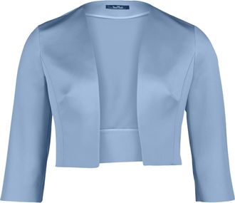 Vera Mont Damen Bolero-Jacke mit Kellerfalten 46, Bluish Grey